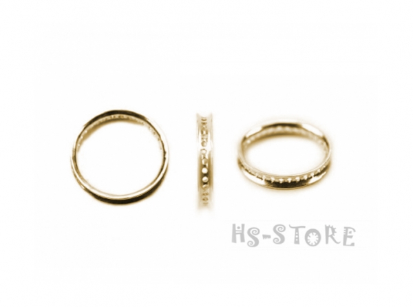 Beadpoint - Eternity Frame gold plated Rund mittel 20mm /Wheel medium ...